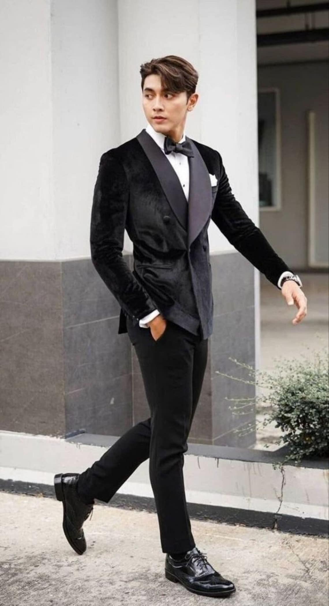 Men Custom Suit Designer Two Piece Black Tuxedo Men's Suit - Etsy