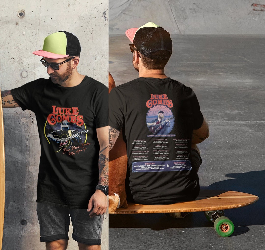 Luke Combs 2024 Tour Growing up and Getting Old Unisex T-shirt, Luke ...