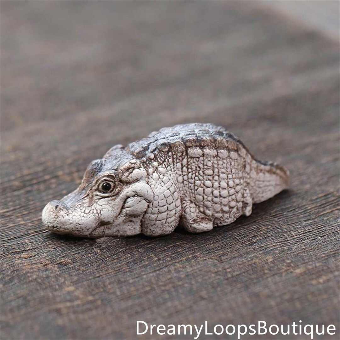 Creeping Crocodile Figurine Cute Alligator Handmade Ceramic - Etsy