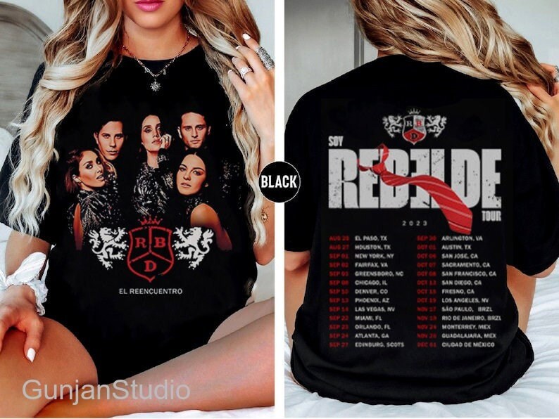 Soy Rebelde Tour 2023 T-Shirt , Rebelde Tour Shirt, RBD Touring Merch ...