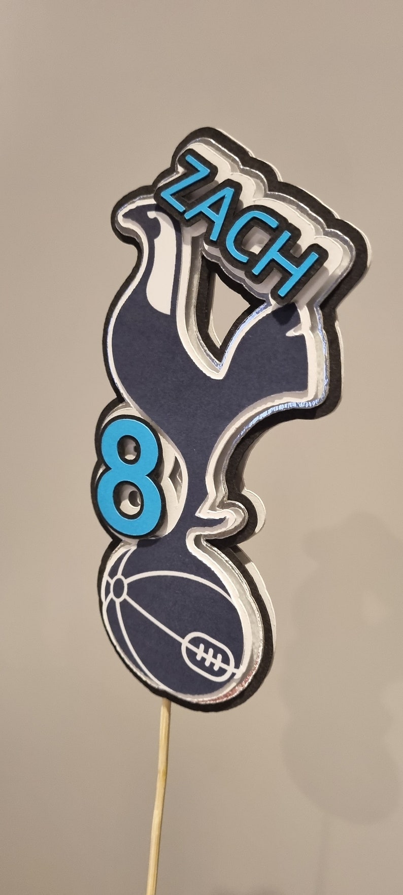 Birthday Cake Topper FOOTBALL Tottenham Personalise With Your Name and ...