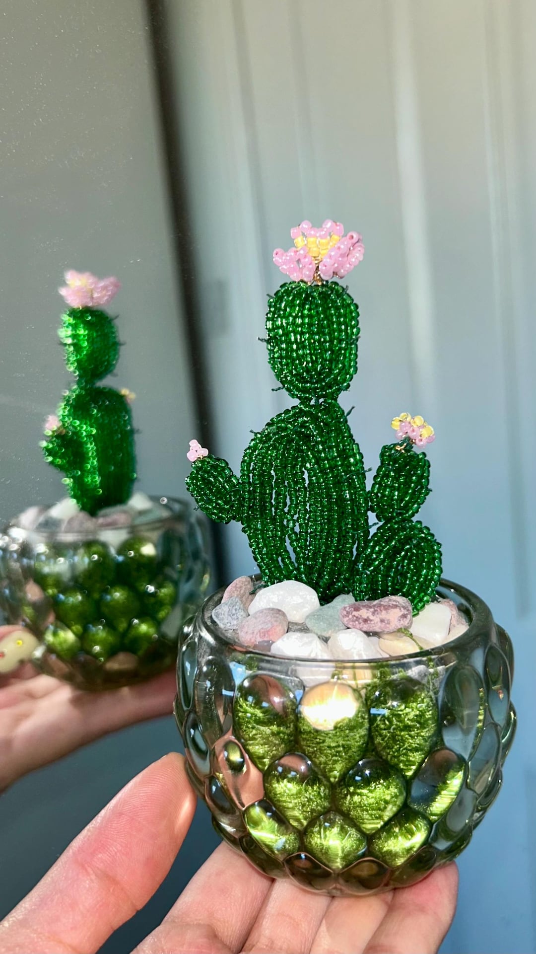 Beaded Cactus, Forever Succulent, Beaded Plants , Handmade Succulent ...