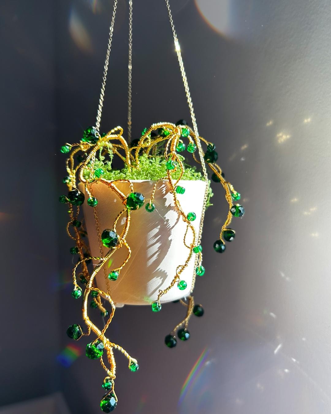 Beaded Flower , Beaded Plants , Forever Succulent , Suncatcher, Home ...