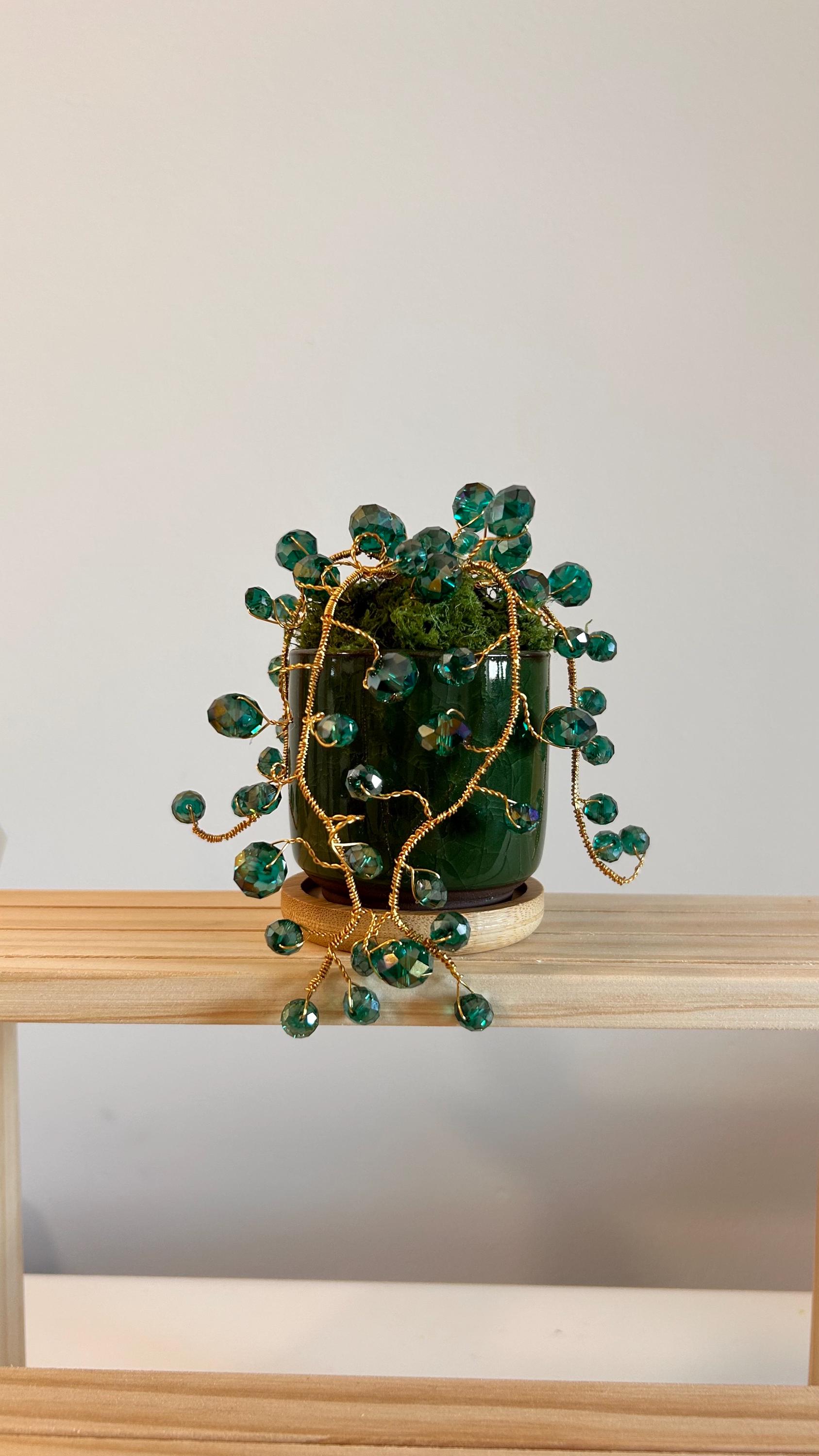 Beaded String of Pearl , Beaded Plants , Forever Succulent , Suncatcher ...