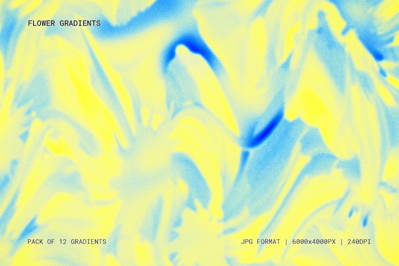 Pack of 12 Abstract Flower Gradients, Blur Effect, Grain, Vibrant ...