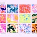 Pack of 12 Abstract Flower Gradients, Blur Effect, Grain, Vibrant ...