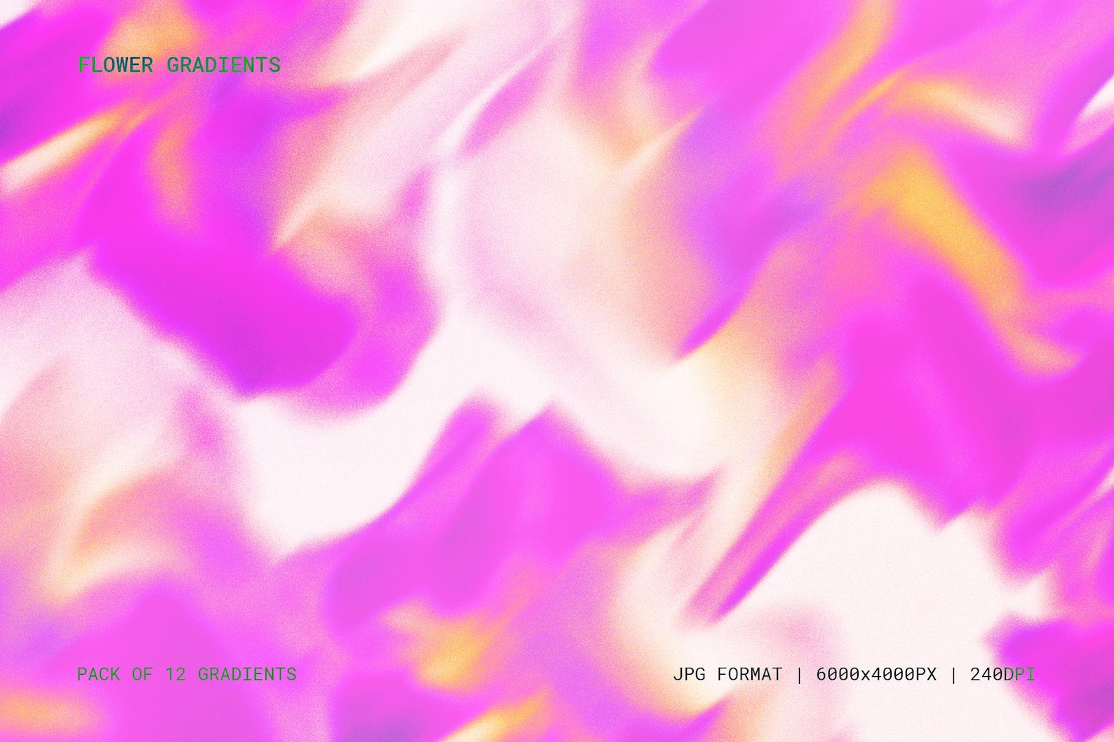 Pack of 12 Abstract Flower Gradients, Blur Effect, Grain, Vibrant ...