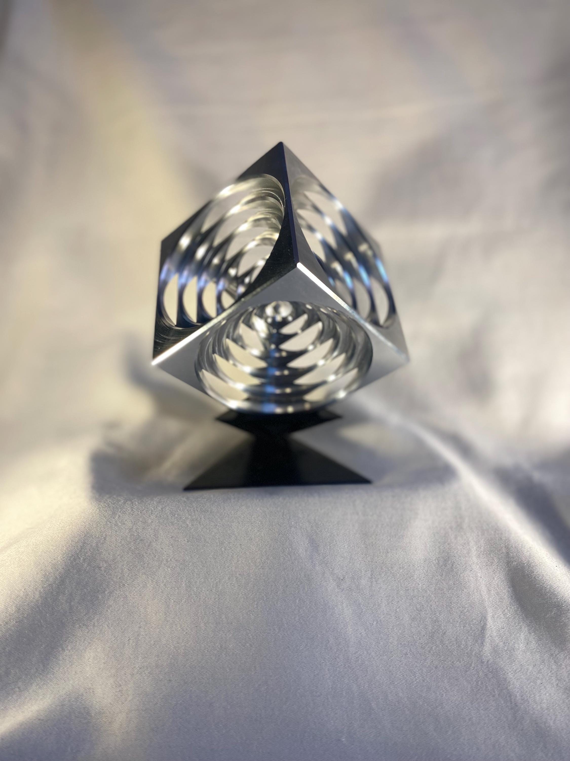 Mini Ripple Cube (machined Table Art) - Etsy