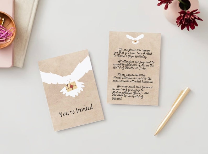 Wizarding World Birthday Invitations - Etsy
