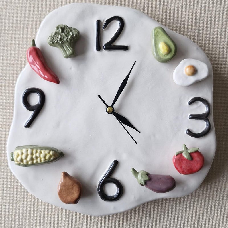 Ceramic Plate Clock - Etsy UK