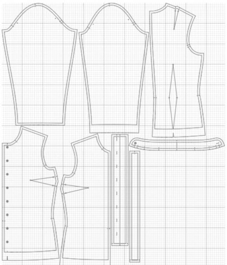 Linen Mandarin Neck Shirt Pattern, Size ( US2 to 30 )-EU(XS to 4XL) - Etsy