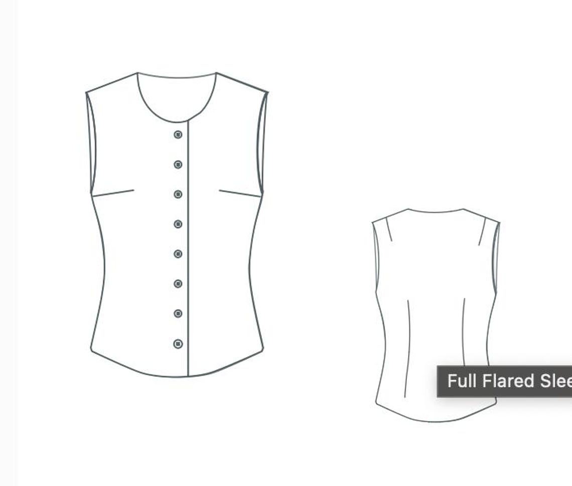 Vest Sewing Pattern, Button Down West Pattern Range of Size Options US ...