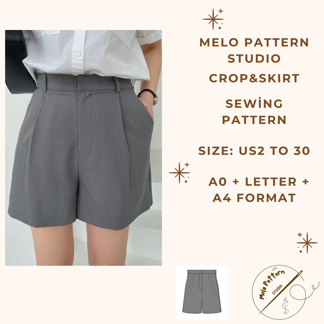 Shorts Sewing Pattern XS XXXL Women Shorts Pattern High - Etsy