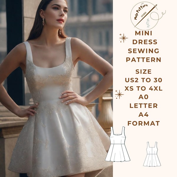 Mini Dress Sewing Pattern - Etsy