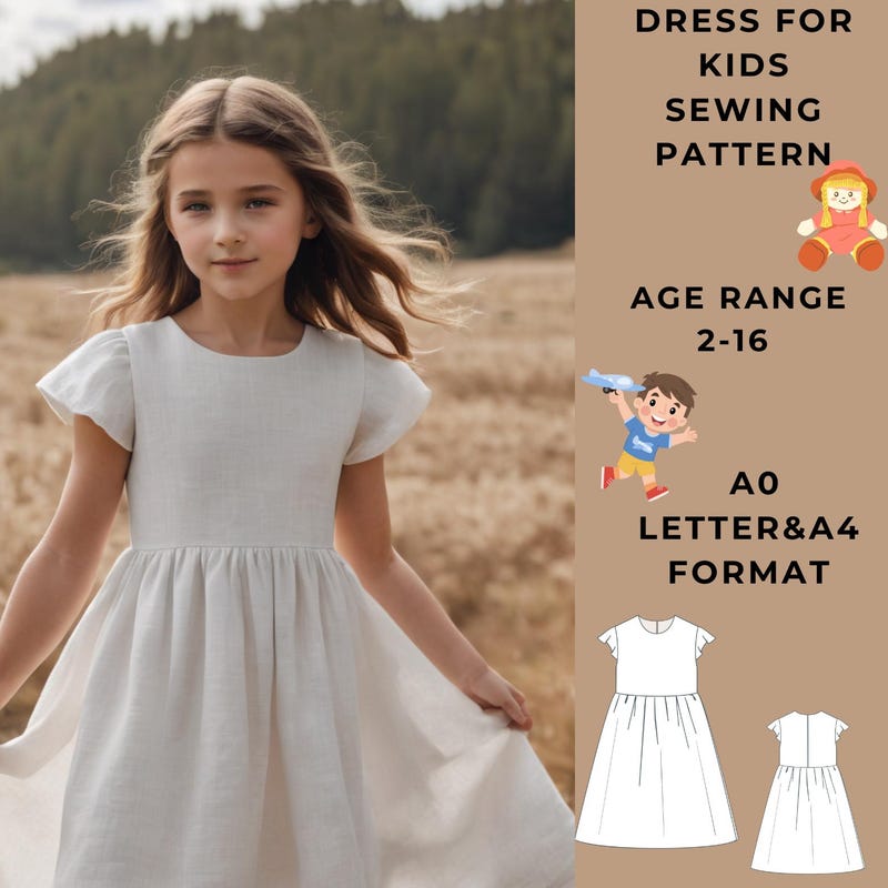 Linen Big Girl Dress - Etsy