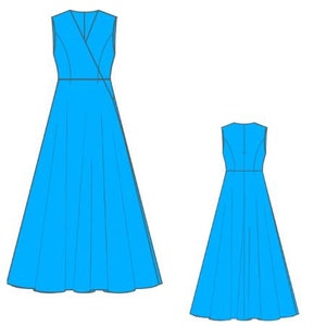 Surplice Dress Sewing Pattern,surplice Dress Pattern,pdf Sewing Pattern ...