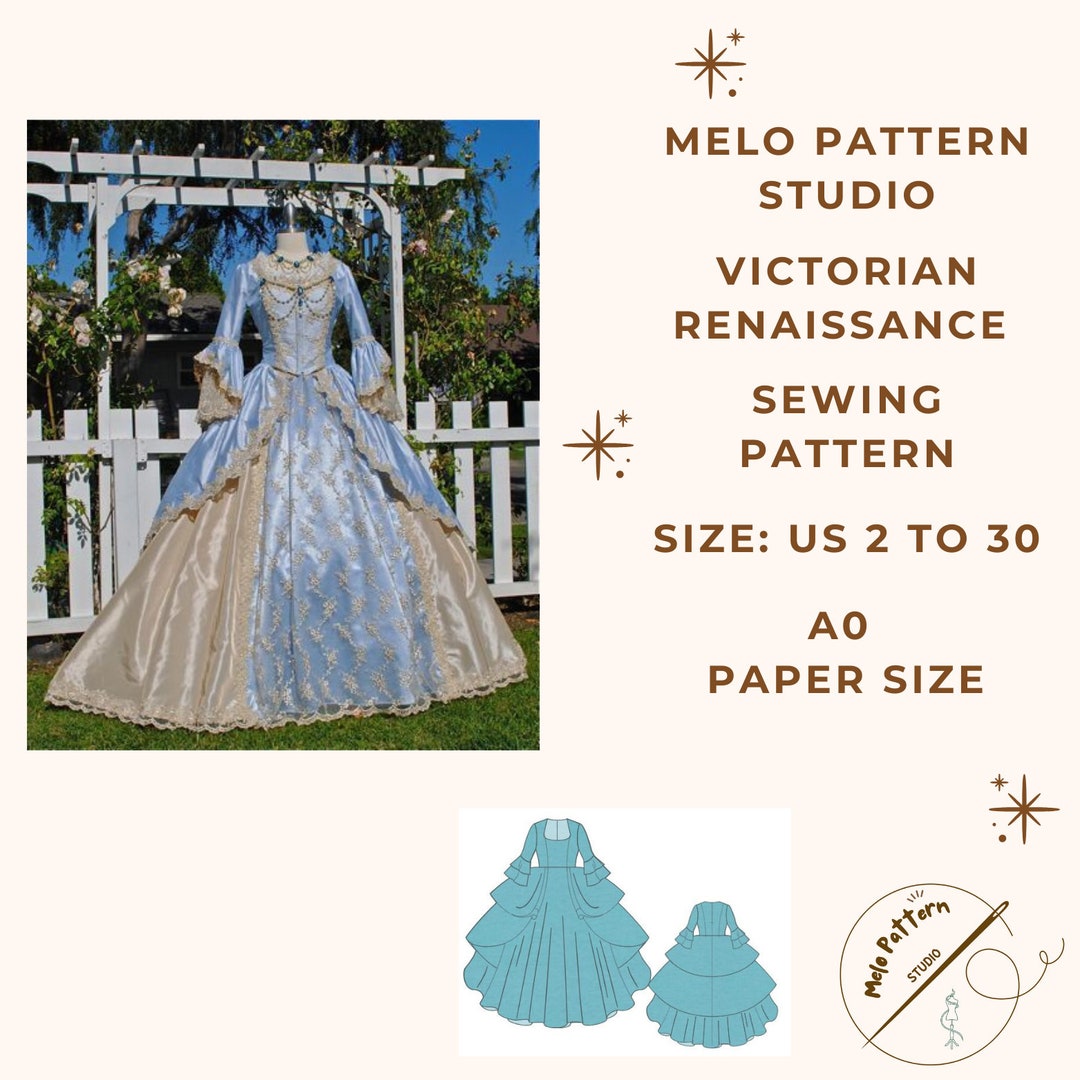 Victorian Renaissance Fairy Dress Patternmedieval Cosplay - Etsy