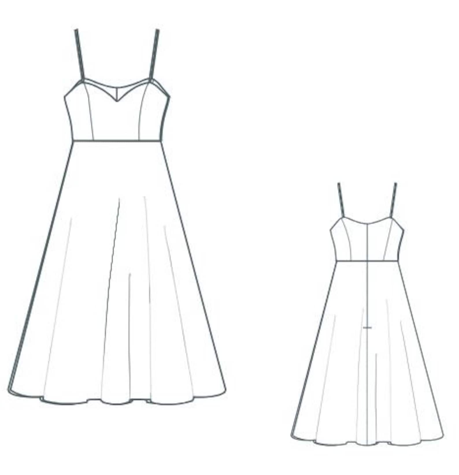 Evening Gown Sewing Pattern, Cocktail Dress,anniversary Dress, Ball ...