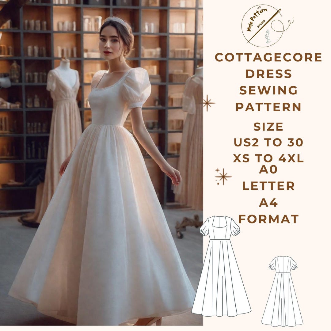 Bridgerton Gown Sewing Pattern, Bridgerton Dress, Renaissance Dress Sewing Pattern, Maxi Dress ...