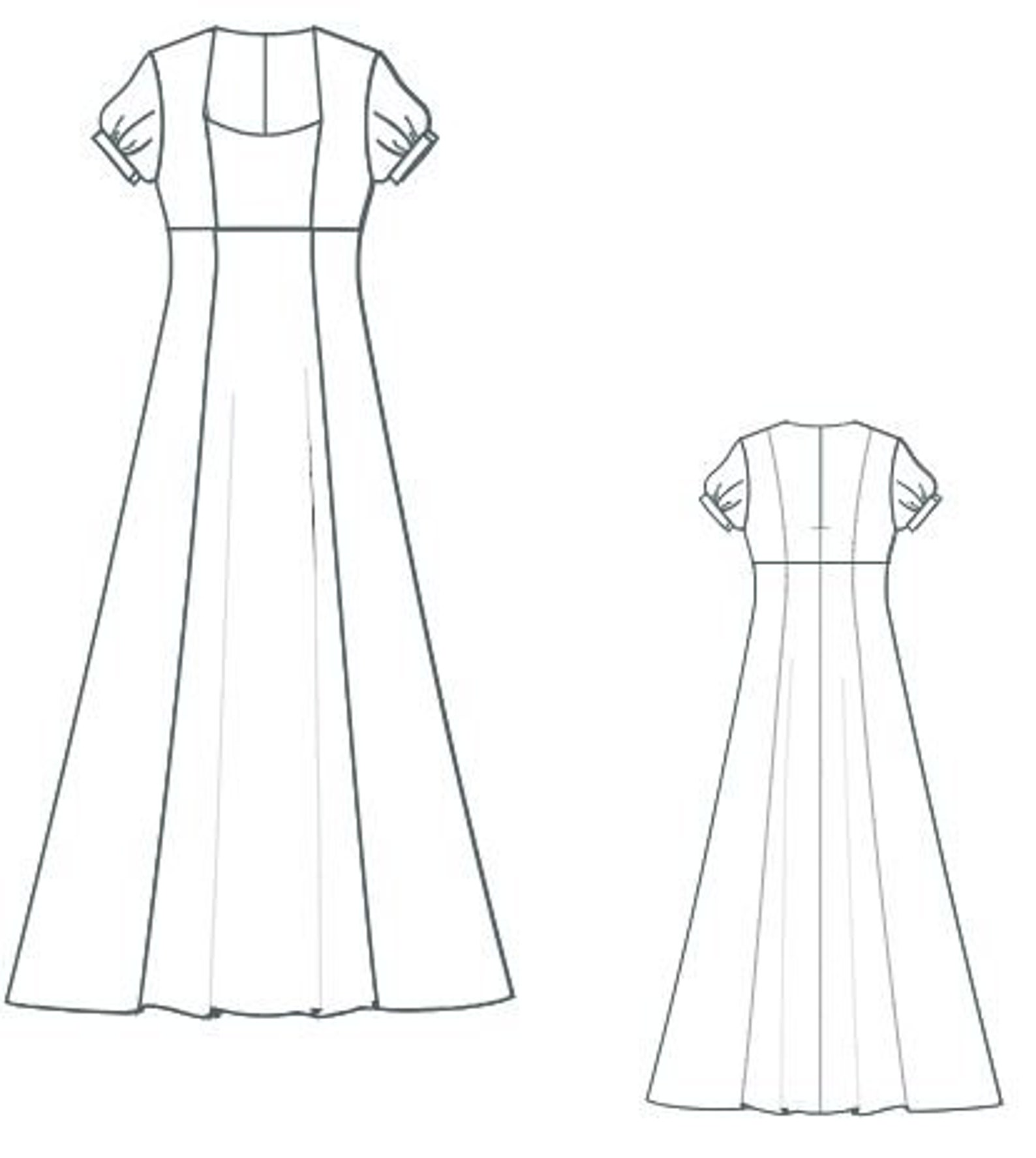 Bridgerton Gown Sewing Pattern, Bridgerton Dress, Renaissance Dress ...