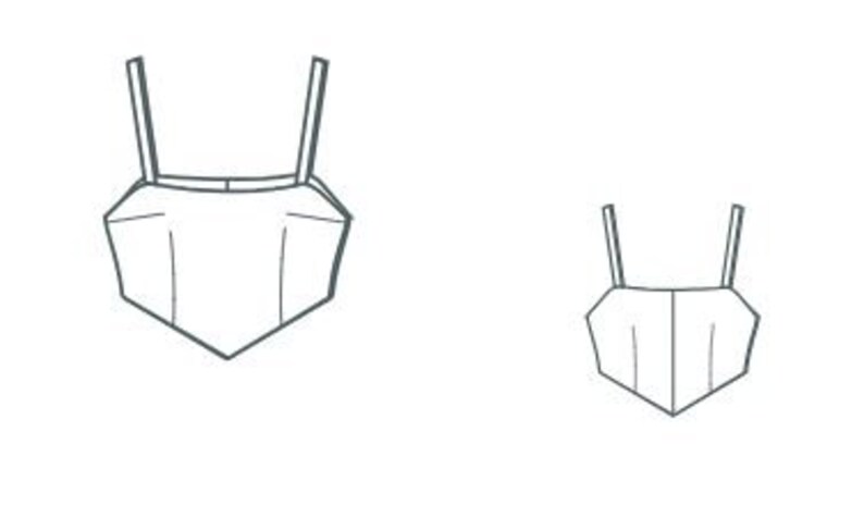 Corset Top Pattern, Crop Top Sewing Pattern, Women Corset Top Sewing ...