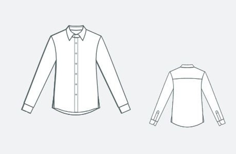 Men Shirt Pdf Sewing Pattern,button Down,men Size36 to 56 // S to 4 XL ...