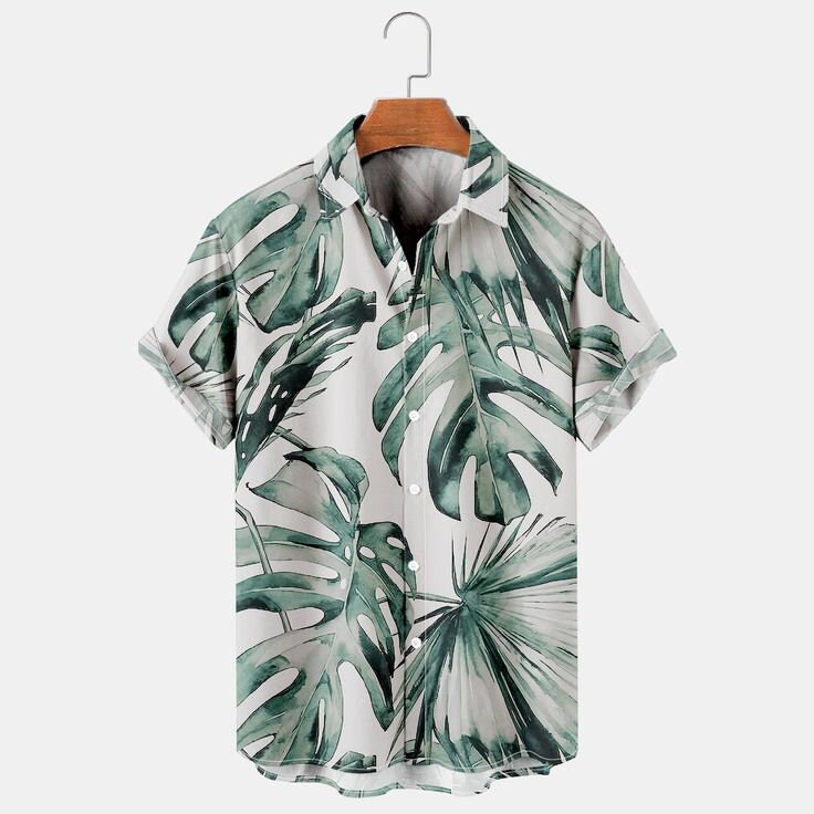 Tropical Shirt Sewing Pattern, Men Shirt Pdf Sewing Pattern,button Down ...