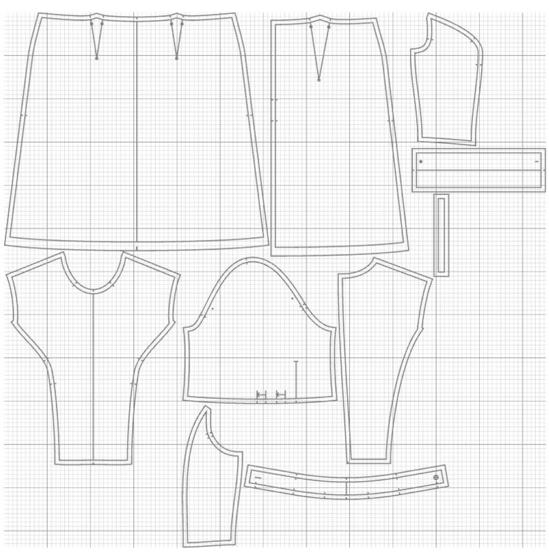 Mock Neck Dress Sewing Pattern,mini Dress ,cottagecoredress, US 2 To30 ...