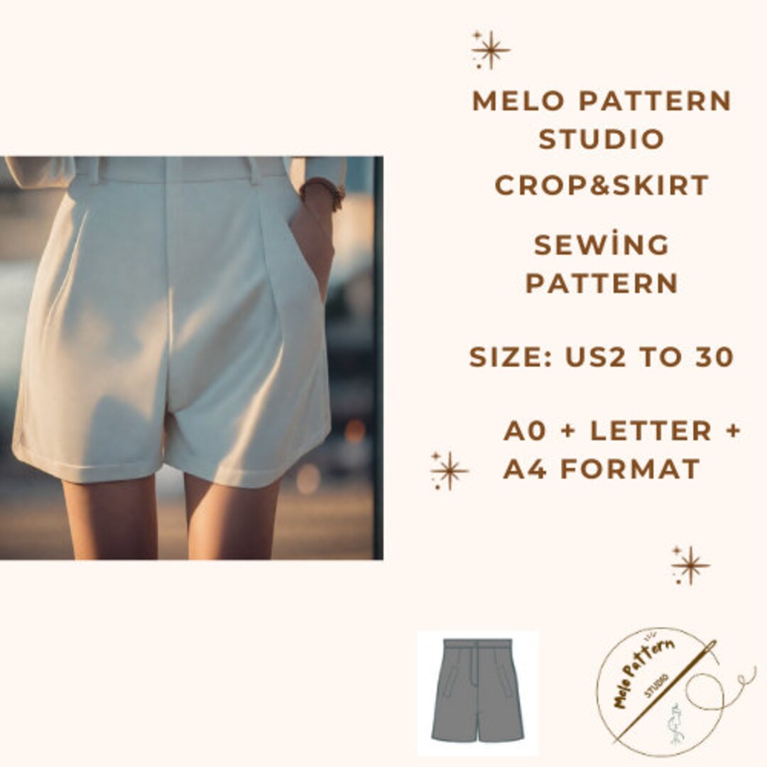 Shorts Sewing Pattern XS XXXL Women Shorts Pattern High Waist Shorts ...