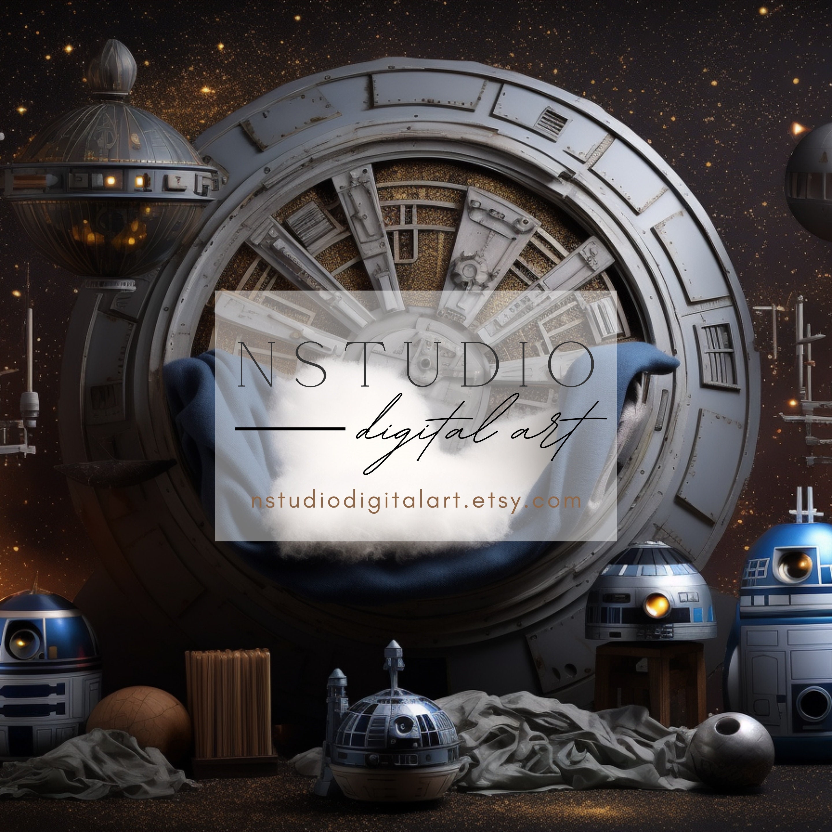22 Star Wars Newborn Photography Digital Backdrops, Baby Space ...