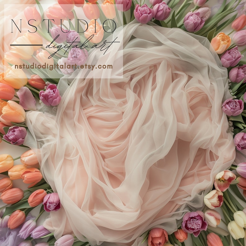 10 Maternity Backdrops With Flowers and Veils | Lying Down Maternity ...