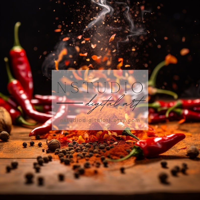 10 Spicy Food Photography Backdrops: Chili & Fire Themes (digital ...