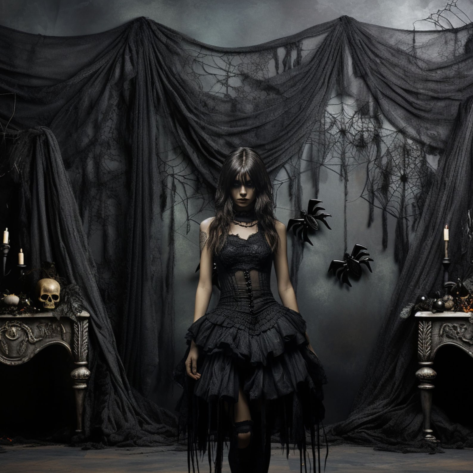 5 Gothic Halloween Photography Backdrops and 1 Free | Gothic Party ...