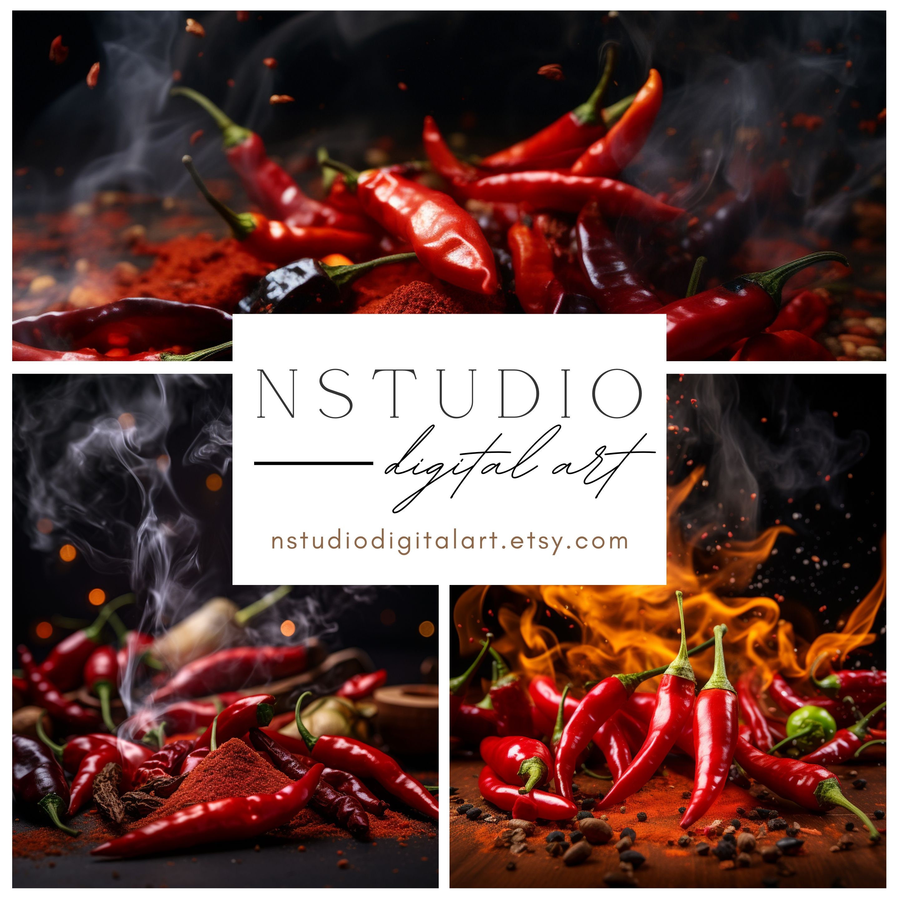 10 Spicy Food Photography Backdrops: Chili & Fire Themes (digital ...