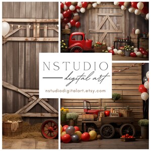 10 Kids Farmer Backdrops and 1 Gift | Kids Birthday Party Photoshoot ...