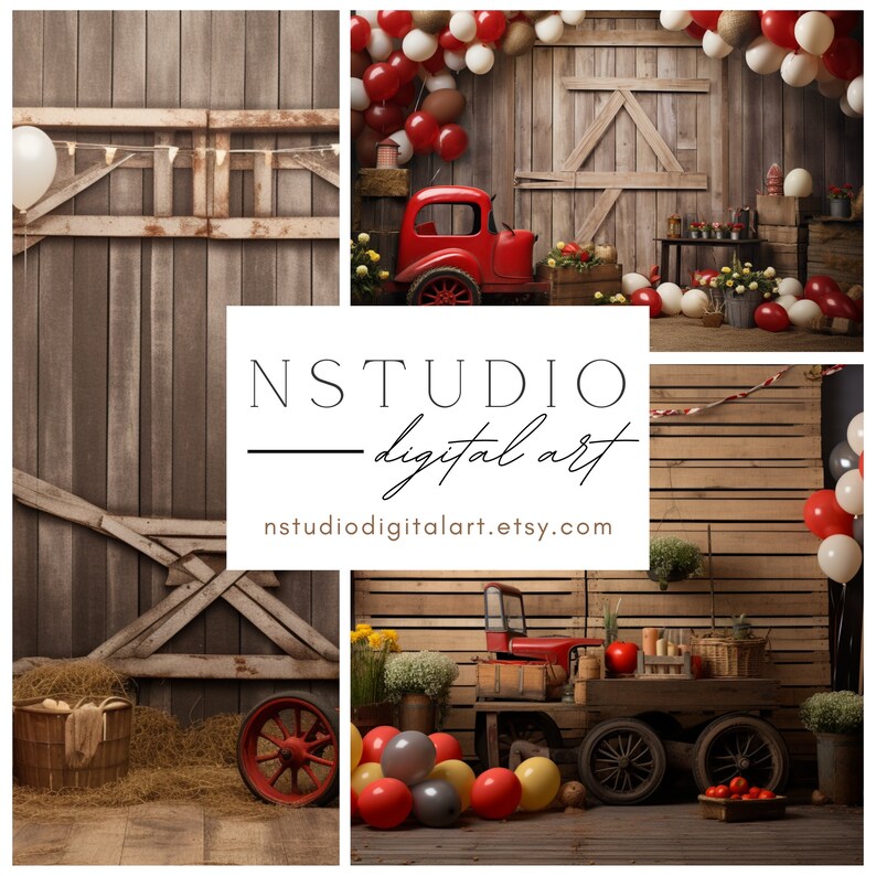 10 Kids Farmer Backdrops and 1 Gift Kids Birthday Party - Etsy