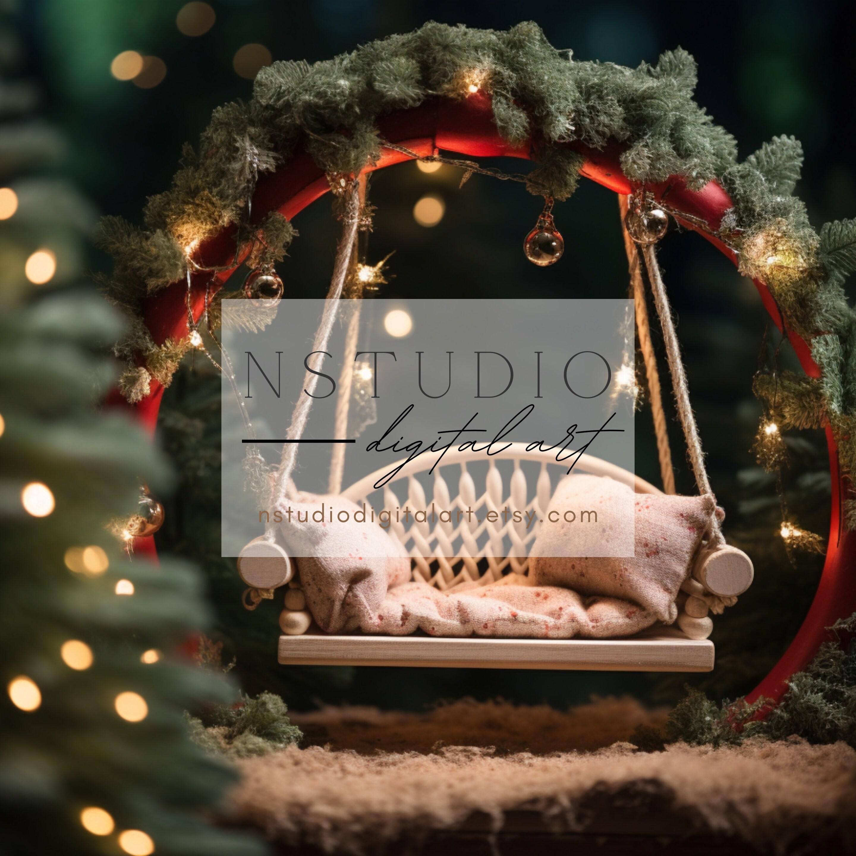 15 Christmas Baby Swing Backdrops Newborn Christmas Photoshoot ...