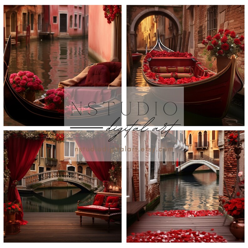 14 Saint Valentine Romantic Backdrops in Venice in Love Couple ...
