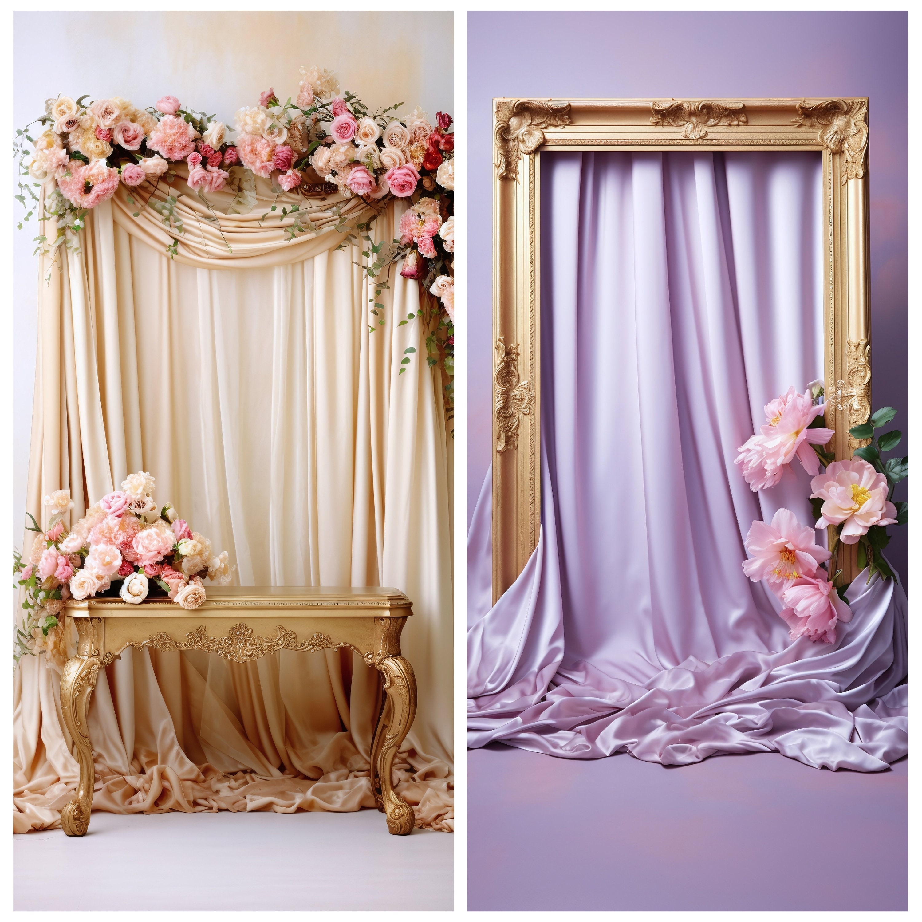 11 Maternity and Wedding Gold Frame Backdrops | Instagram Photoshoot ...