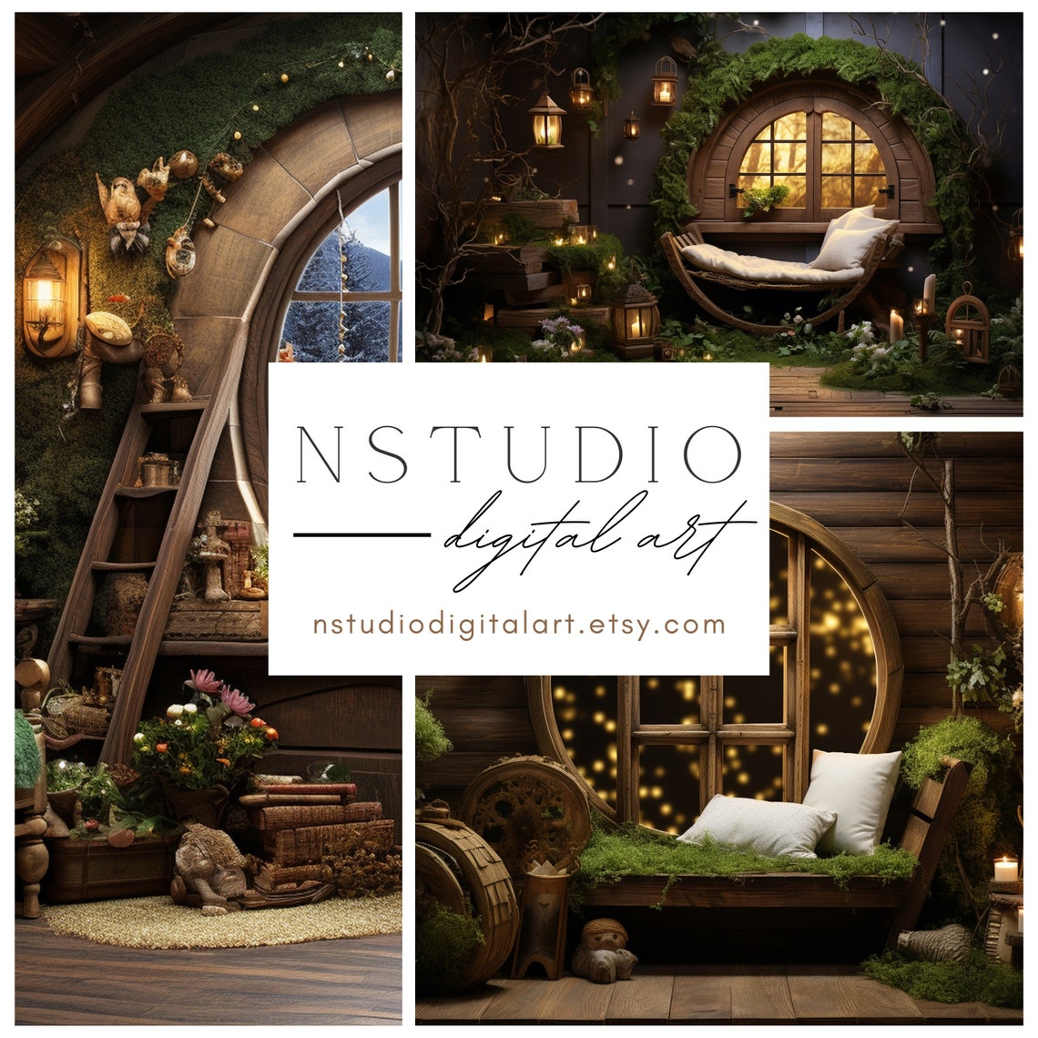 15 Hobbit House Digital Photography Backdrops, Kids Birthday Party ...