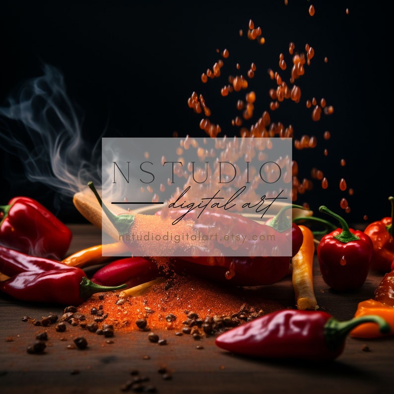 10 Spicy Food Photography Backdrops: Chili & Fire Themes (digital ...