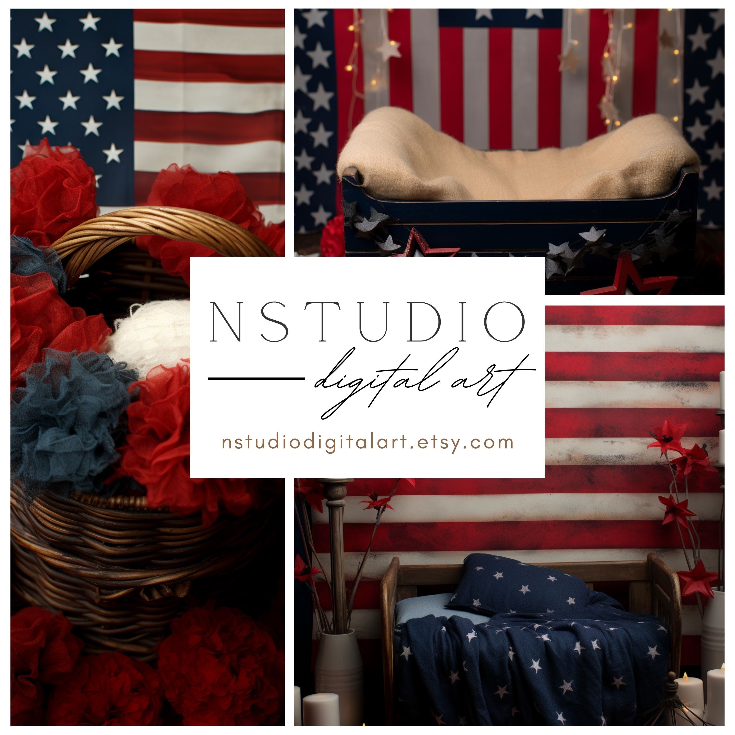 10 American Patriotic Baby Backdrops Newborn Photoshoot - Etsy