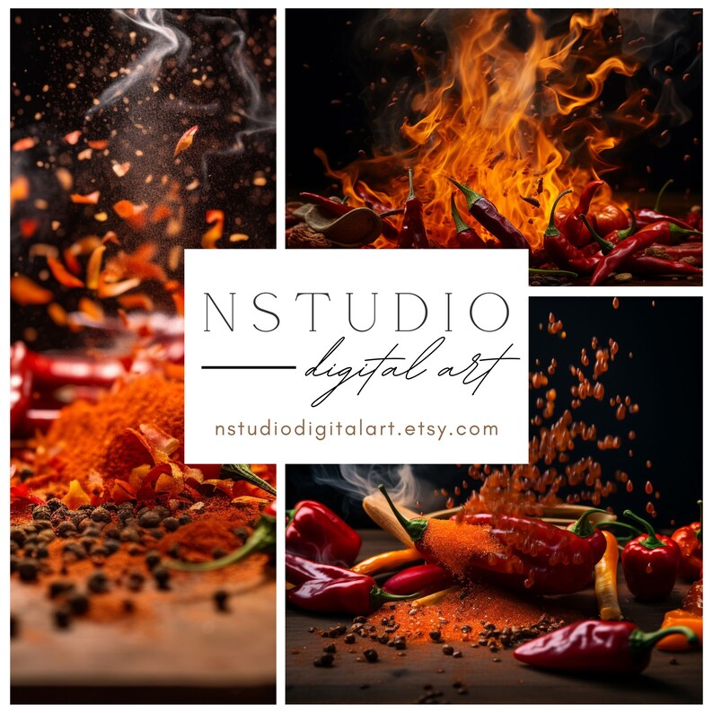 10 Spicy Food Photography Backdrops: Chili & Fire Themes (digital ...