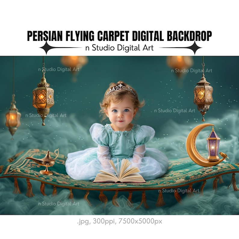 Persian Flying Carpet Digital Backdrop: Aladdin Photo Prop (digital ...