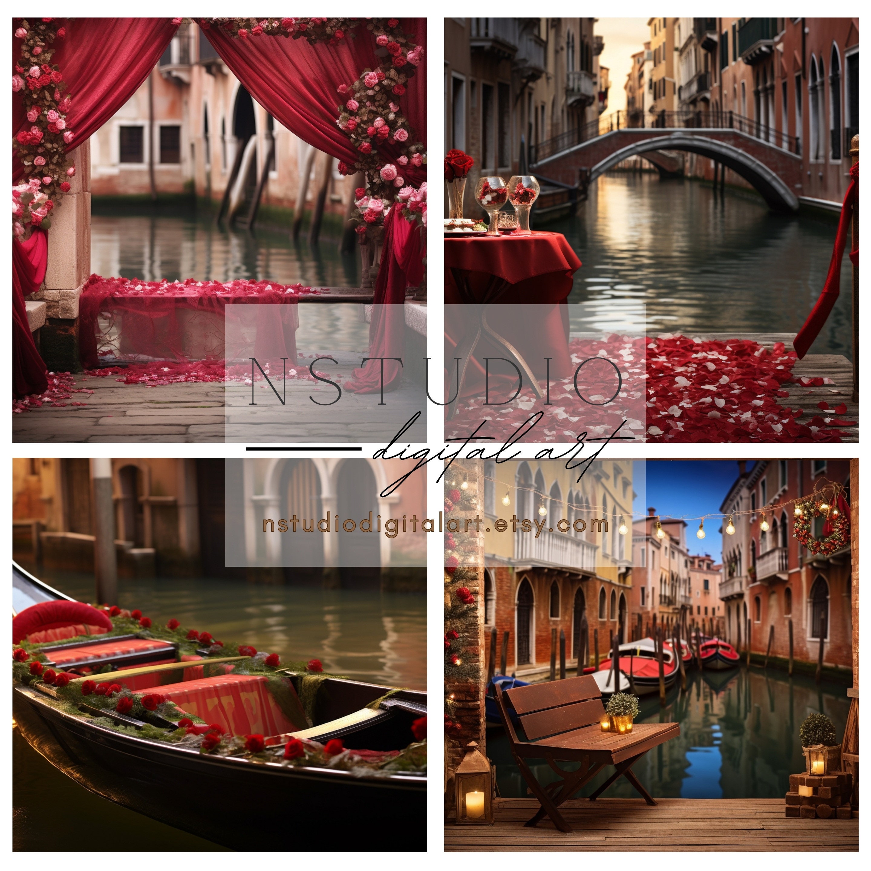 14 Saint Valentine Romantic Backdrops in Venice in Love Couple ...