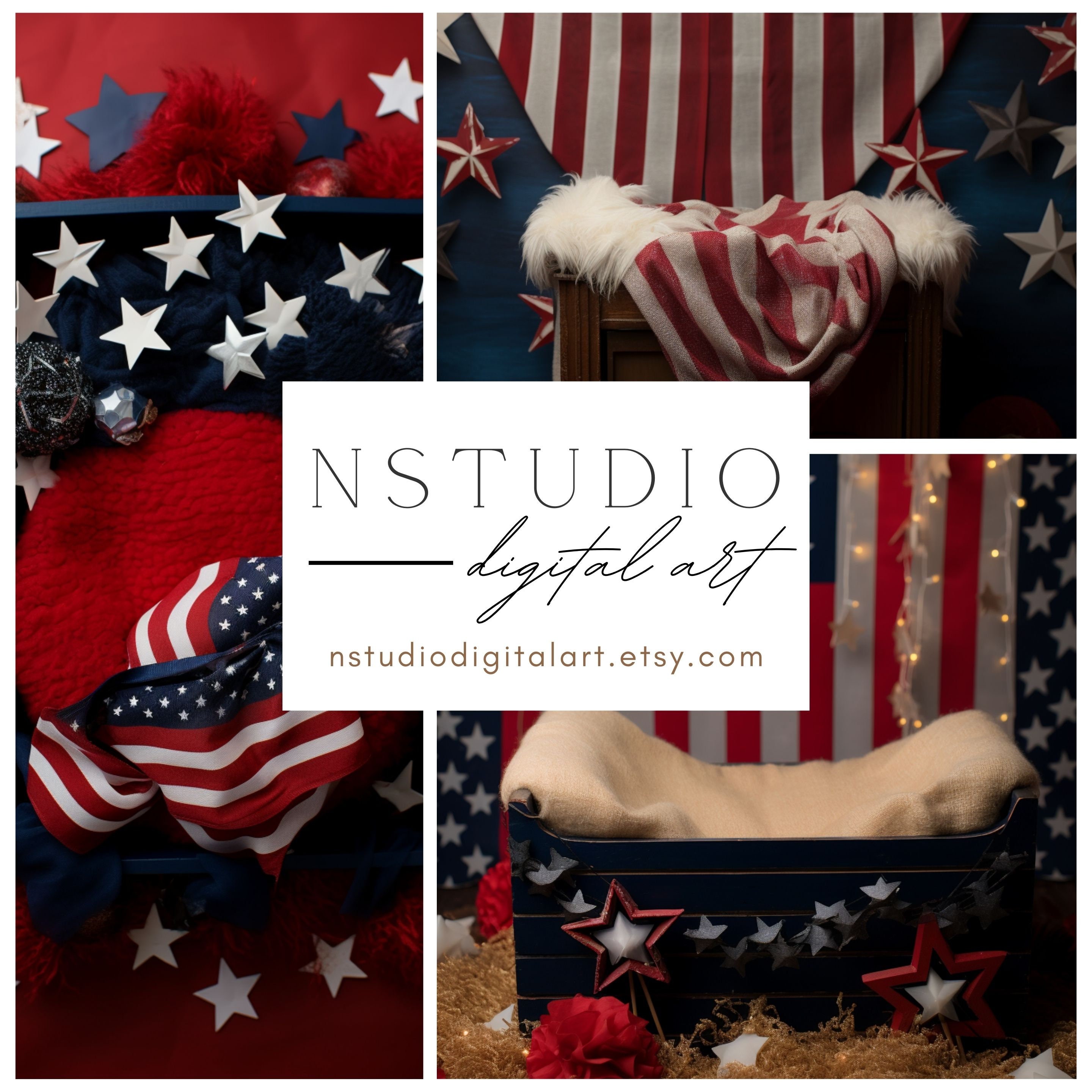10 American Patriotic Baby Backdrops Newborn Photoshoot - Etsy