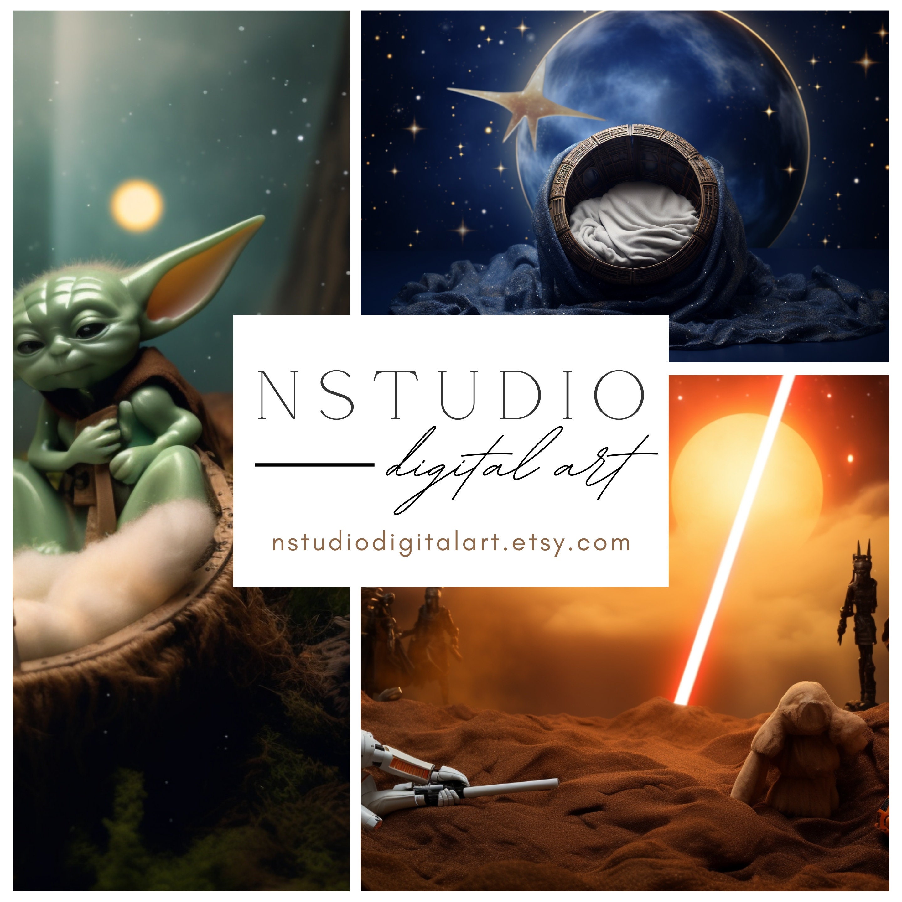 22 Star Wars Newborn Photography Digital Backdrops, Baby Space ...