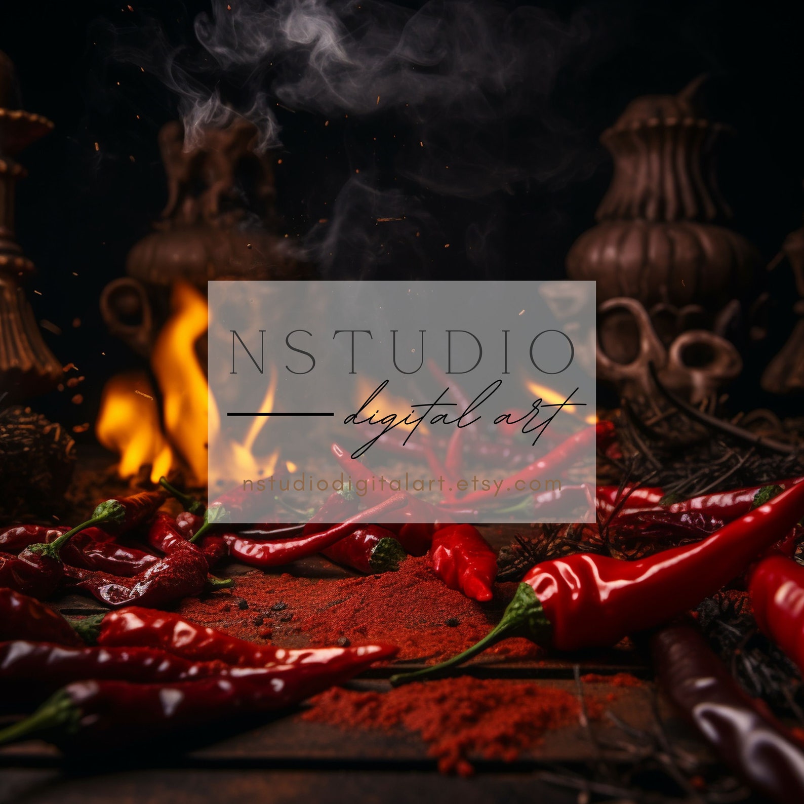 10 Spicy Food Photography Backdrops: Chili & Fire Themes (digital ...