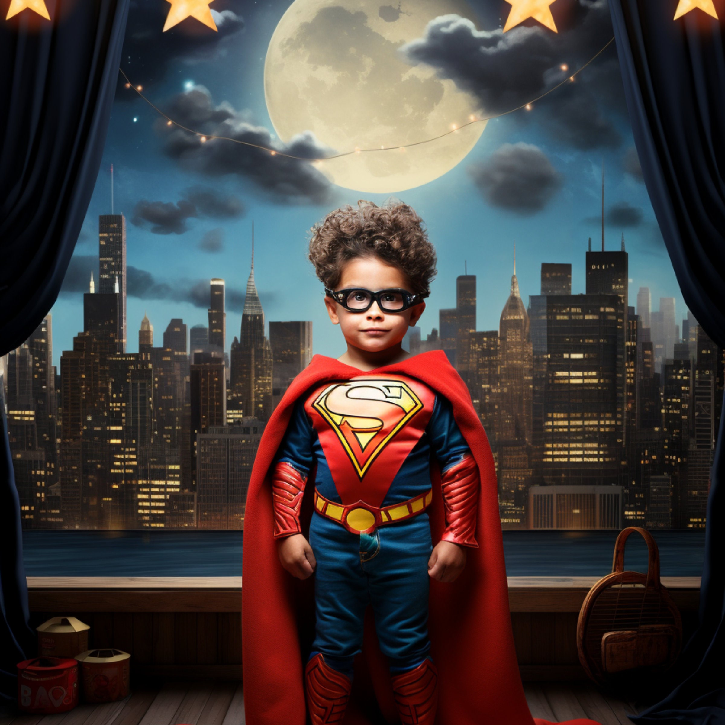 10 Superhero Backdrops for Kids and 1 Gift Boys Birthday Party ...