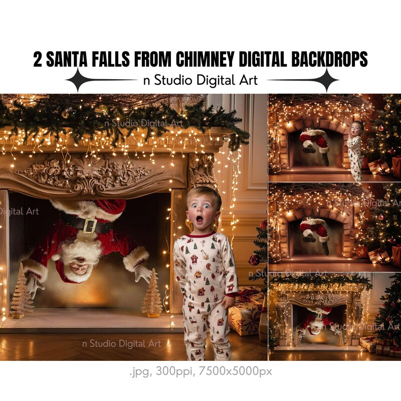 Santa Backdrop - Etsy